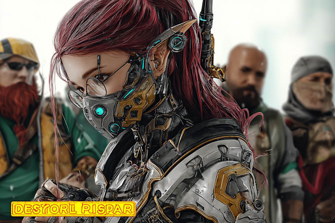 Draw cyberpunk character art by Arian_kriel | Fiverr