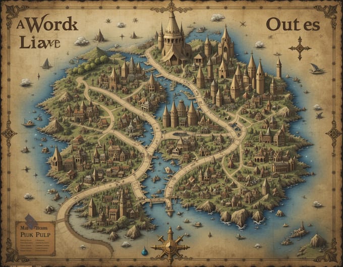 Fantasy map design map illustration city map fantasy map by Jancronie ...