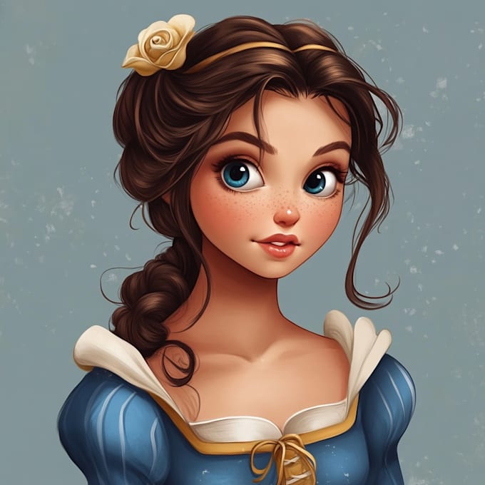 Draw a gorgeous disney style cartoon portrait by Hiltonate | Fiverr