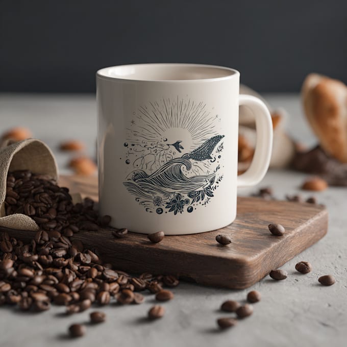 Do custom illustration mug design,coffee mugs designs by Alisonstclair ...