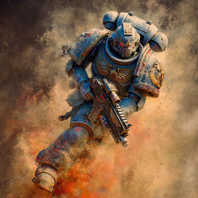 Make a warhammer 40k character art and illustration by Emmoni3 | Fiverr