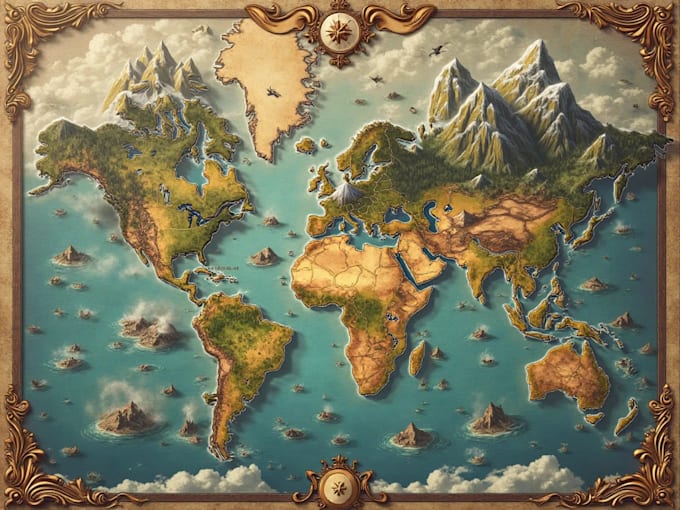 Draw your fantasy map by Rylondmit | Fiverr