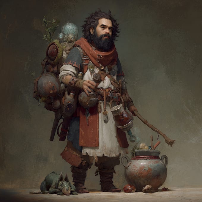 Create a unique original dnd fantasy character art by Jananderkn | Fiverr