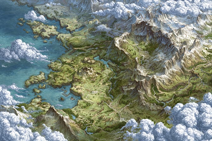 Make a high quality fantasy map by Typarish82 | Fiverr