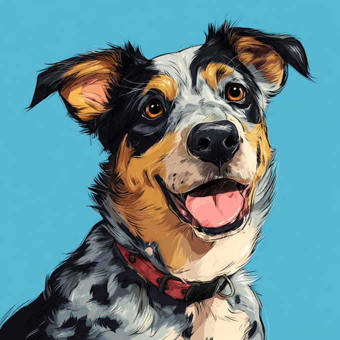 Draw an awesome pet cartoon portrait by Durgata | Fiverr