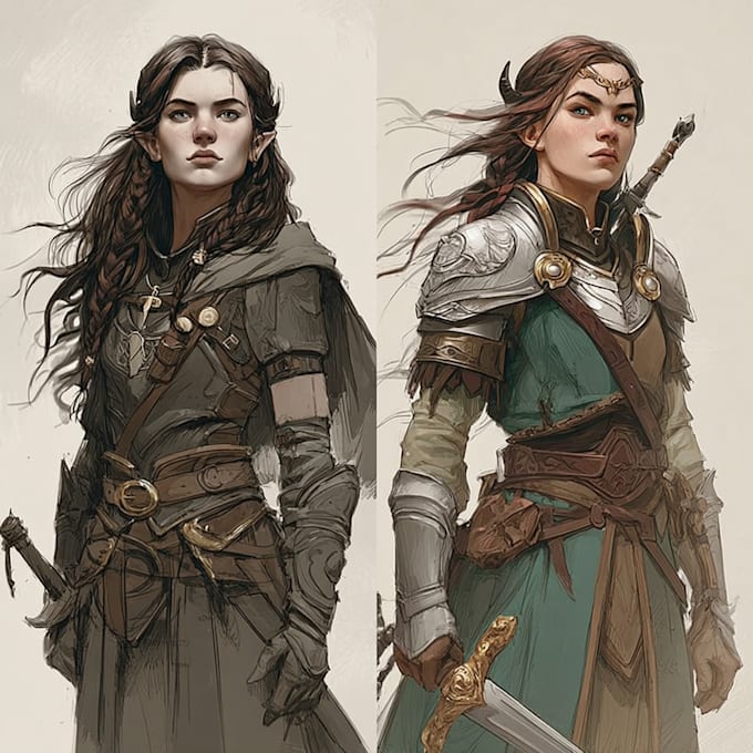 Do a fantasy dnd character art and dnd character by Miandeermaak | Fiverr