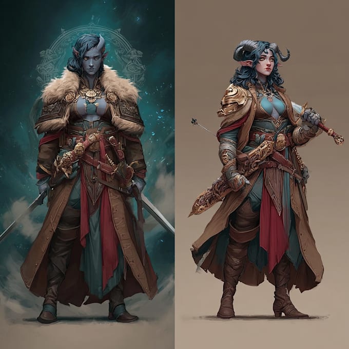 Make unique fantasy, dnd character art by Lindialarke | Fiverr