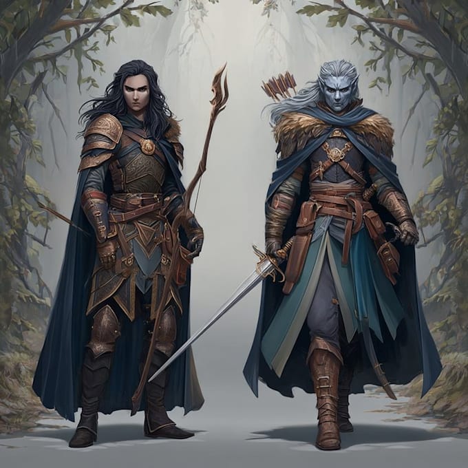 Dnd character art and dnd character art by Philippuseyer | Fiverr