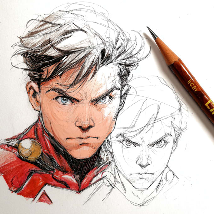 Drawing superhero character art for you by Elandorana | Fiverr