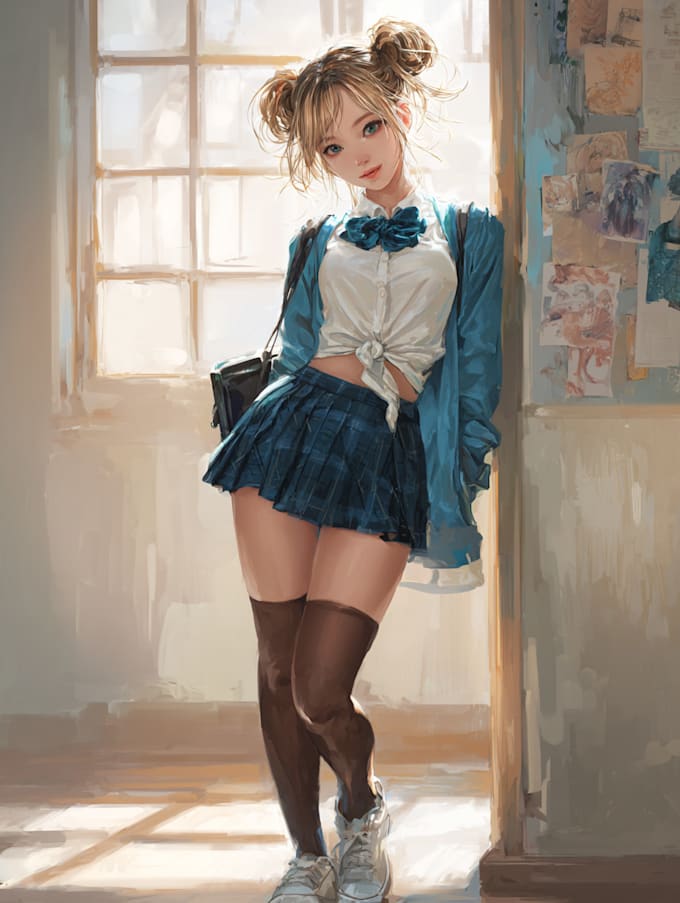 Make a visual novel anime character by Wadeprado | Fiverr