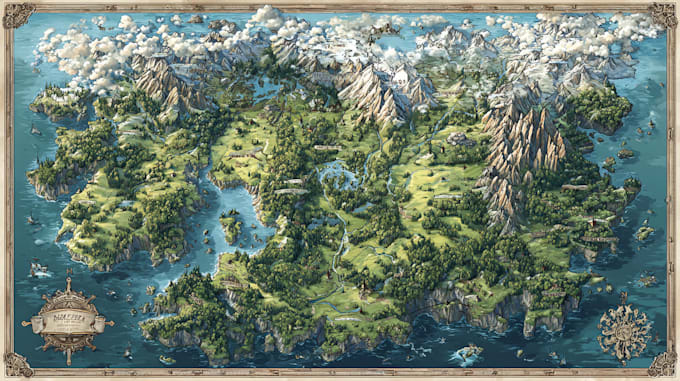 Create fantasy map illustration by Stefukas | Fiverr