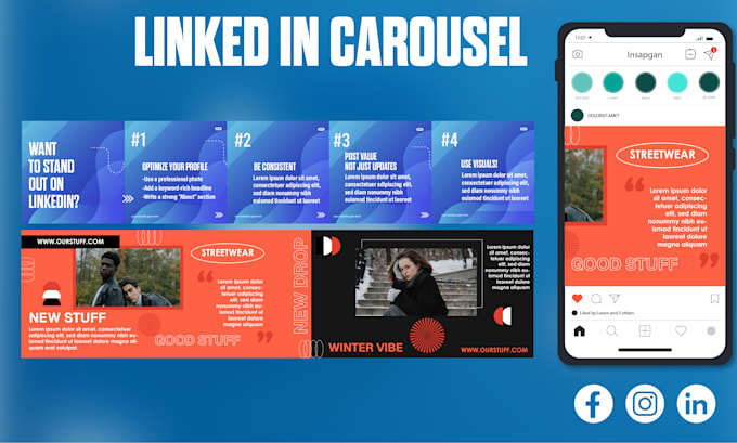 Design instagram and linkedin infographics and carousel by Misbah710 ...