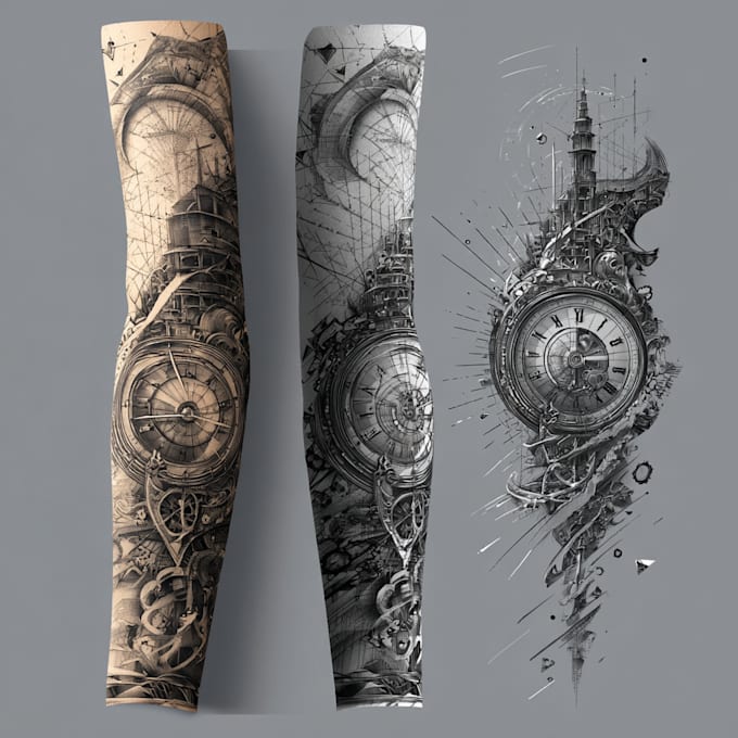 Create custom tattoo design, tattoo sleeve design by Segolamaob | Fiverr