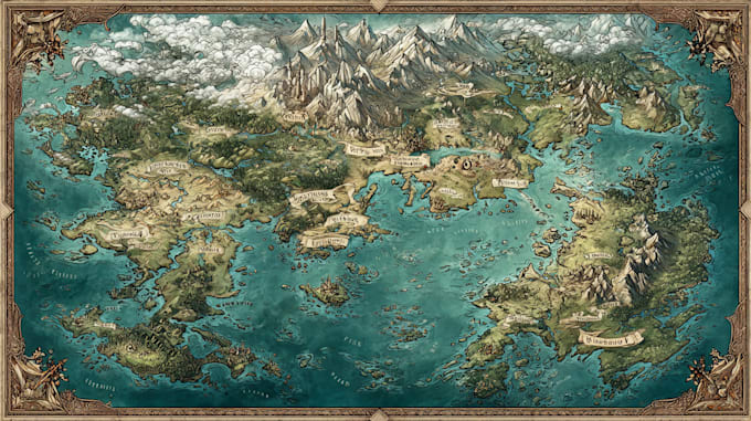 Do fantasy map campaign map cartography world city map by Aristamas ...