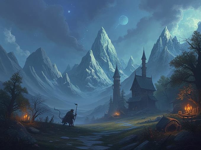 Design detailed fantasy landscapes and environments by Adapers | Fiverr