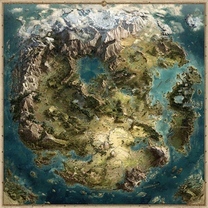Create a detailed custom fantasy map for your world by Naiserpuno | Fiverr