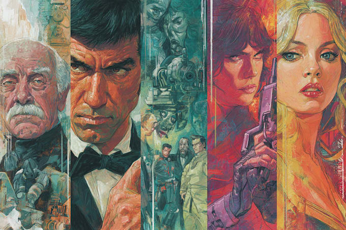 Draw retro realistic comic book pages, film posters and by Marvianaines ...