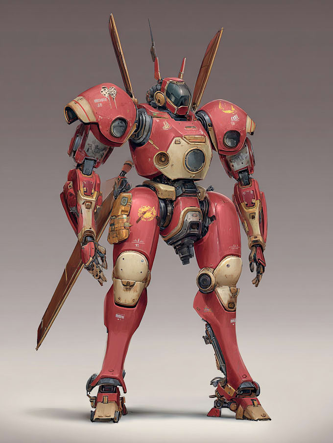 Draw your mecha, armor character, oc, tokusatsu, style by Dongoldstein ...