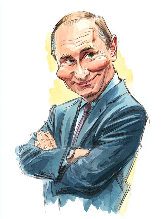 Draw an amazing political cartoon art by Urielyang51 | Fiverr