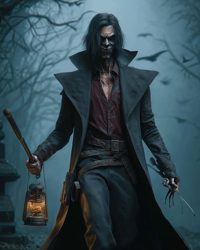 Draw detailed dark art and heavy metal horror illustration by Gusvenson ...