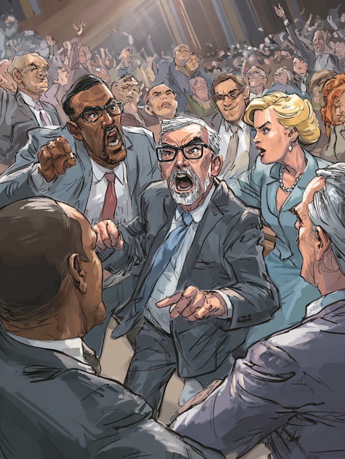 Draw exclusive political cartoon design for you by Garrisontaffor | Fiverr