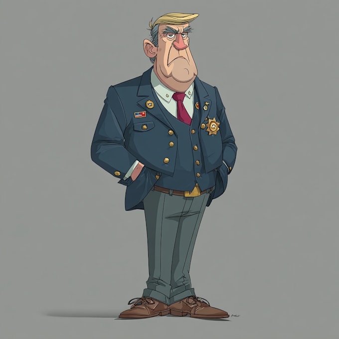 Illustrate your political or satire cartoon by Seoppeoli_ | Fiverr