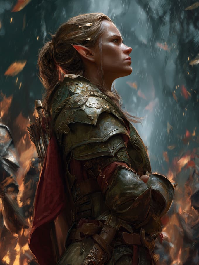 Paint your fantasy dnd character illustration by Maceysander | Fiverr