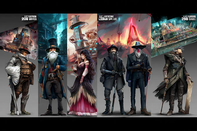 Draw stylized character, game character, realistic character by ...
