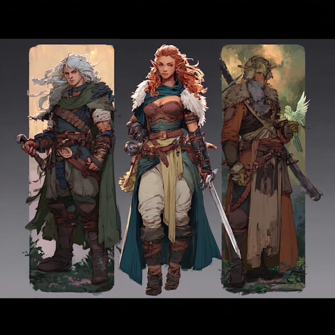 Do a awesome charcter design dnd character art and dnd art by Iefaieonase | Fiverr