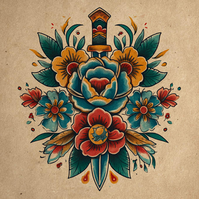 Create a unique neo traditional tattoo design by Panitrius | Fiverr
