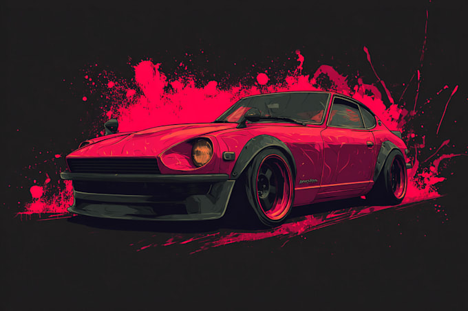 Draw a jdm car vector illustration for t shirt design by Edathines | Fiverr