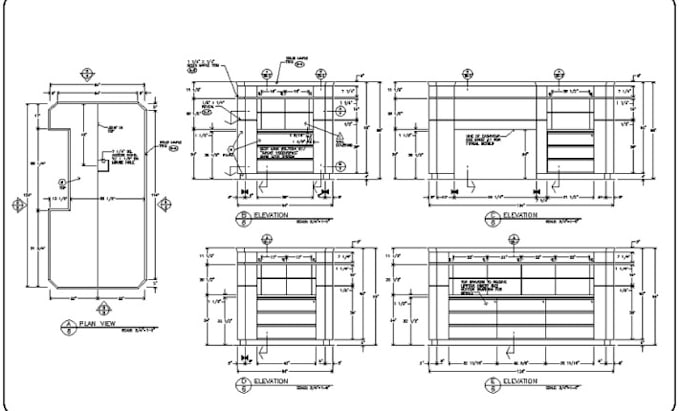 Do millwork,furniture,kitchen and casework shop drawings in autocad by ...
