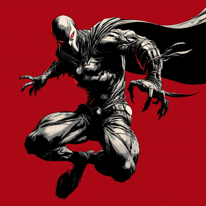 Draw you a dc or marvel style comic book superhero or villain character ...