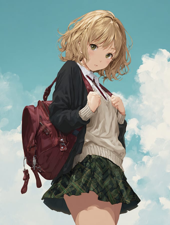 Draw pro anime character, your oc, vtube art by Garrisonblum | Fiverr