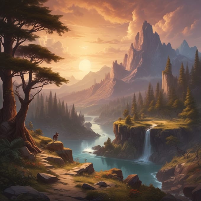 Draw fantasy background and landscape by Jordonwodard | Fiverr