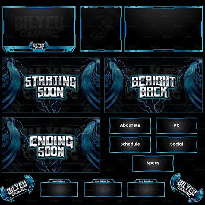 Diseñar overlay para transmisión en twitch, intro de logo para twitch ...