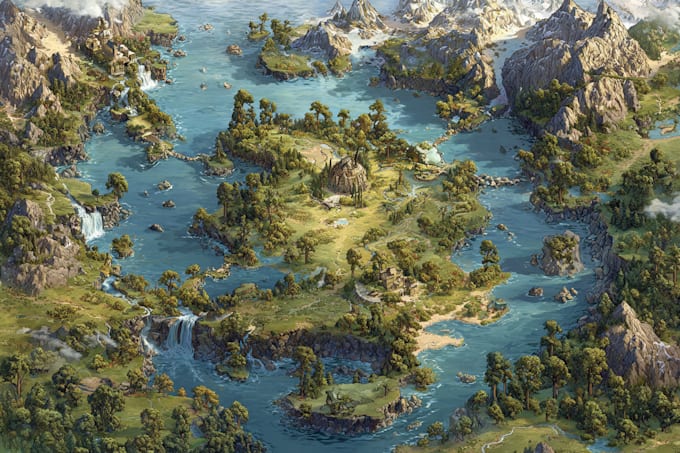 Draw a professional fantasy map for you by Mogioness | Fiverr
