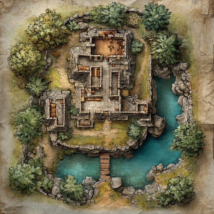 Create high quality fantasy maps illustration by Dianiopis | Fiverr