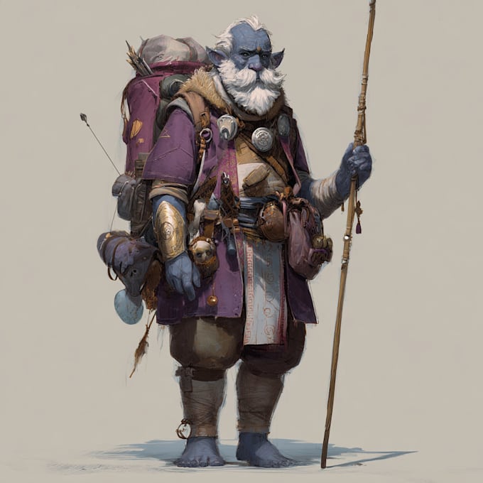 Draw dnd character, art fantasy, illustration for concept art by ...
