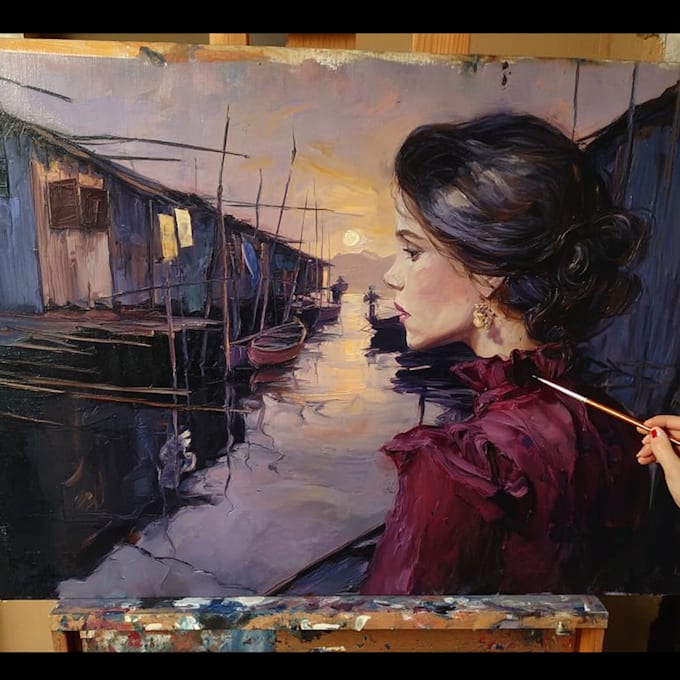 Paint a real oil painting on canvas by Imkahendricks | Fiverr