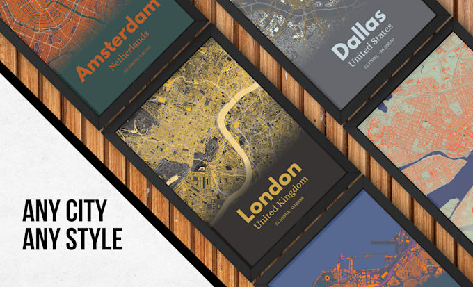 Create custom city map posters by Ludyyy | Fiverr