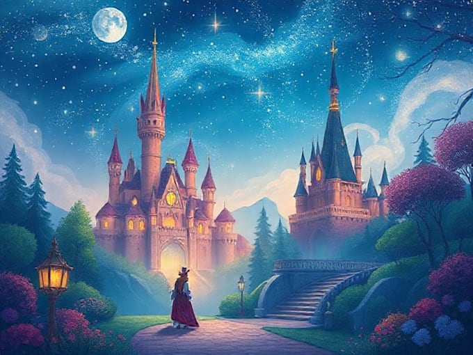 Draw magical disney style art for you by Damiralsh | Fiverr