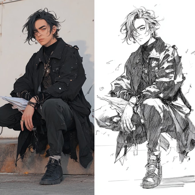 Draw pro anime character, your oc, vtube art by Vivetori62 | Fiverr