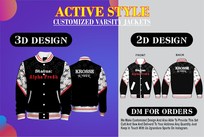 Design streetwear varsity jackets for your clothing brands by Active ...