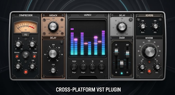 Design and develop a custom vst plugin with stunning gui for music ...