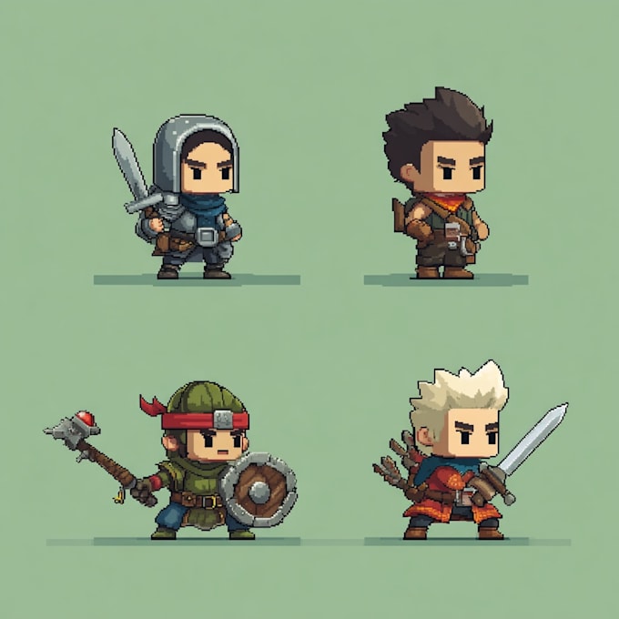 Create 2d game character, sprite sheet, animation by Walillare | Fiverr