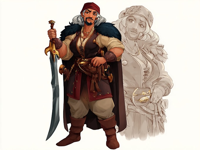 Draw your rpg character in color illustration by Yanineordan | Fiverr