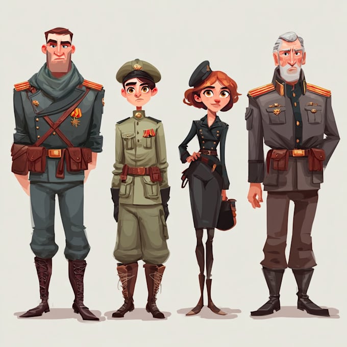 Make military character design or military themed illustration by ...