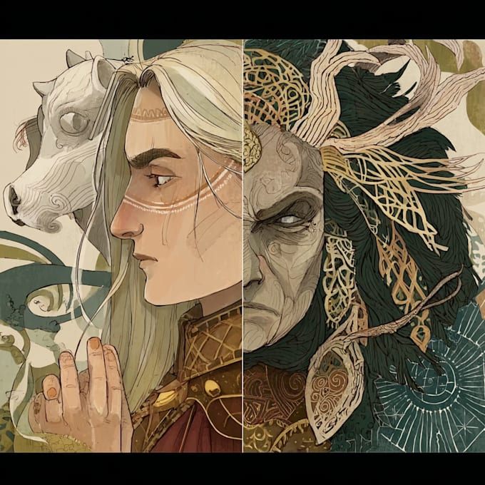 Draw fantasy illustrations and covers by Ageilson | Fiverr