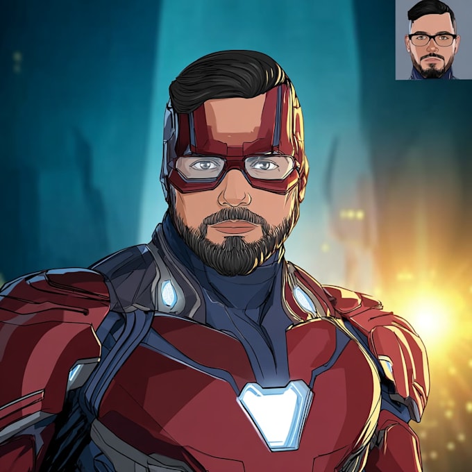 Design your realistic superhero cartoon portrait by Williamero | Fiverr